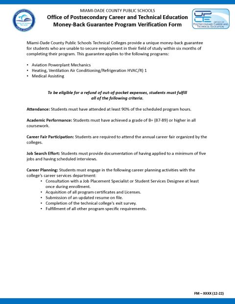 Miami-Dade County Public Schools Office of Postsecondary Career and Technical Education | MLEC & TC